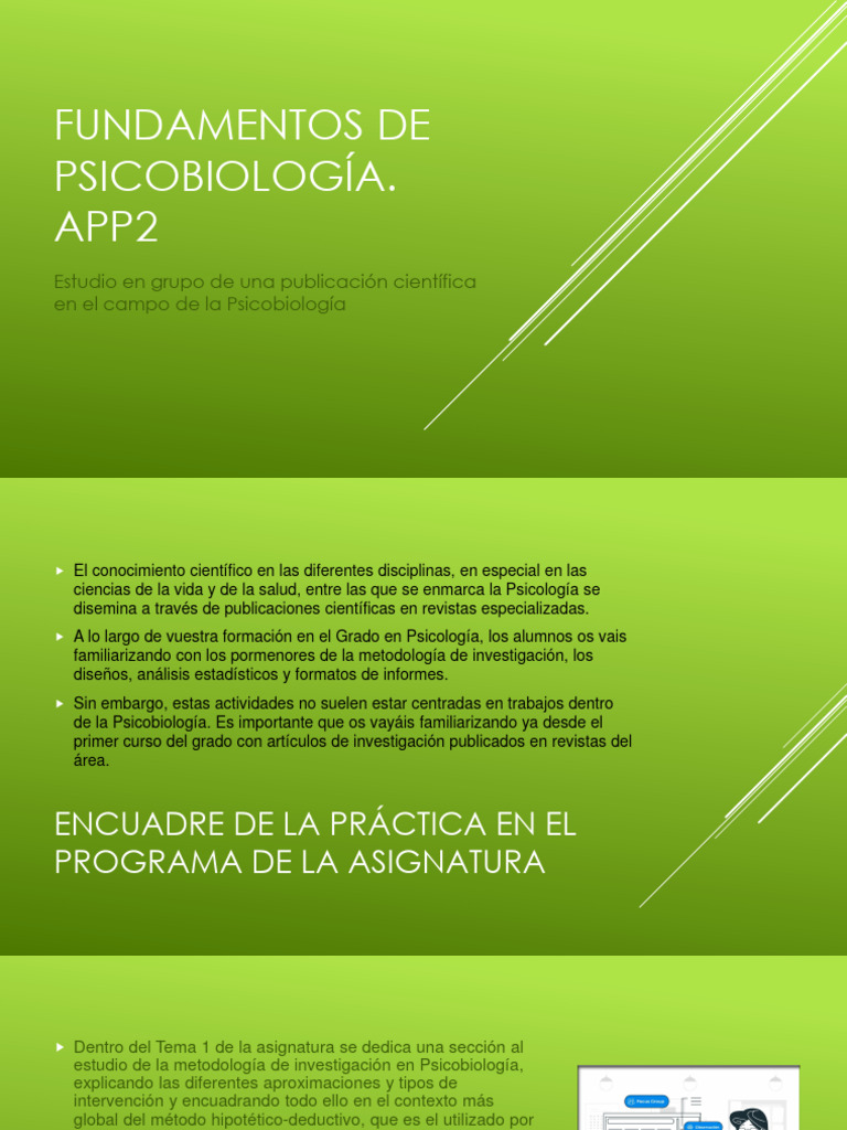 Presentación APP2 | PDF | Sicología | Sumario abstracto)