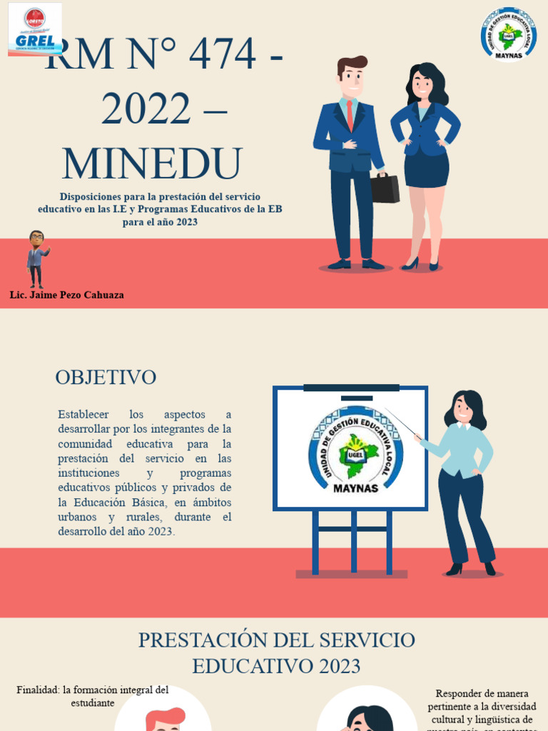 RM - 474-2022-MINEDU Oirentaciones | PDF | Educación primaria | Biblioteca escolar