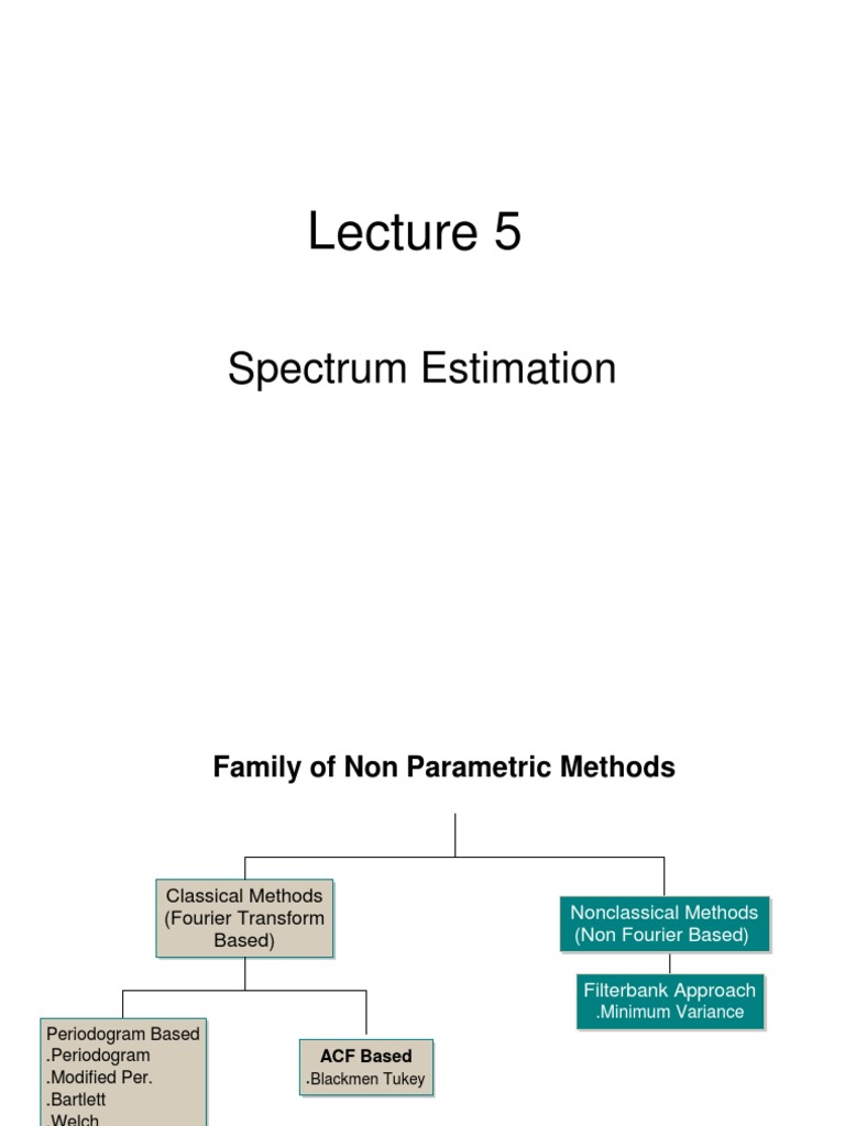 Spectral Estimation Modern Pdf Discrete Fourier Transform Spectral Density