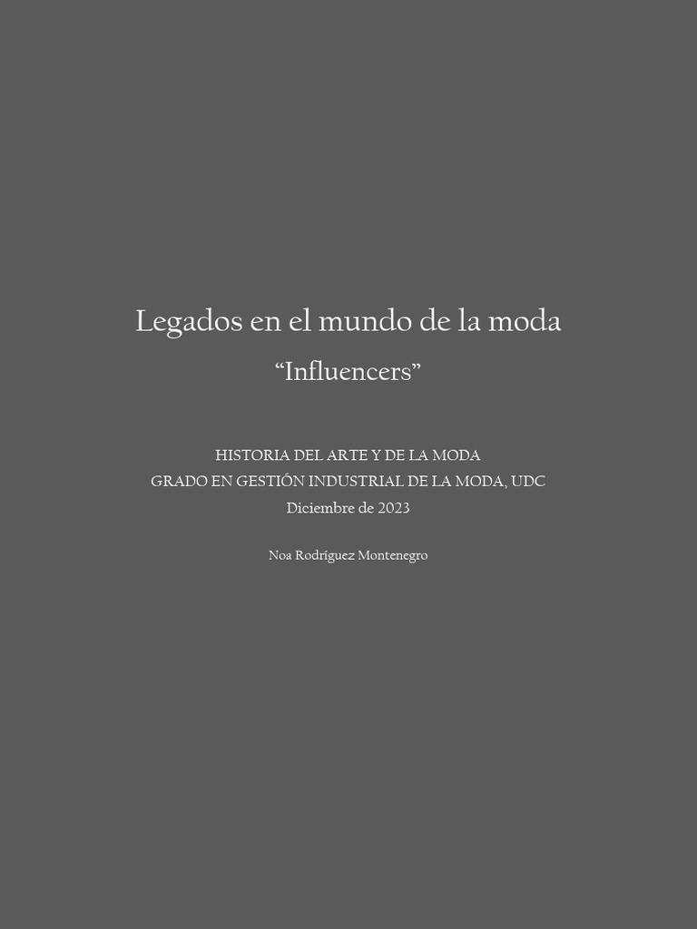 Noa RodriÌ - Guez - Marco TeoÌ - Rico Def - Legados en El Mundo de La Moda | PDF | Ropa | Boda
