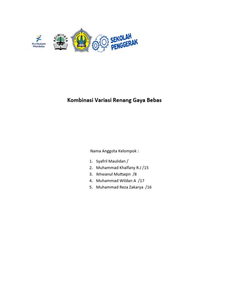 Kombinasi Variasi Renang Gaya Bebas | PDF