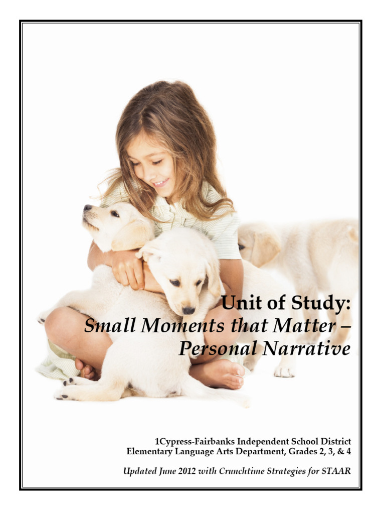 LANG - 2-4 - A - Personal Narrative - LES - Personal Narrative Unit ...