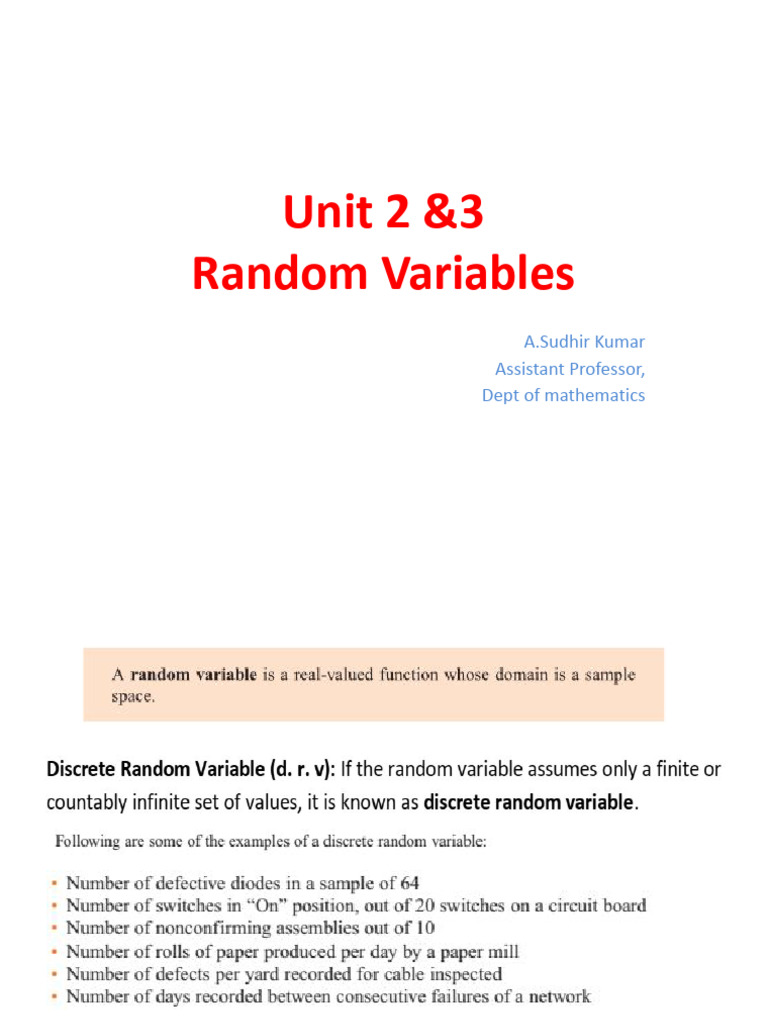 P&S Unit-2 | PDF