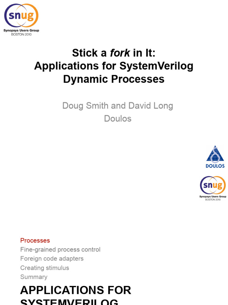 SNUG10 Fork Slides | PDF | Process (Computing) | String (Computer Science)