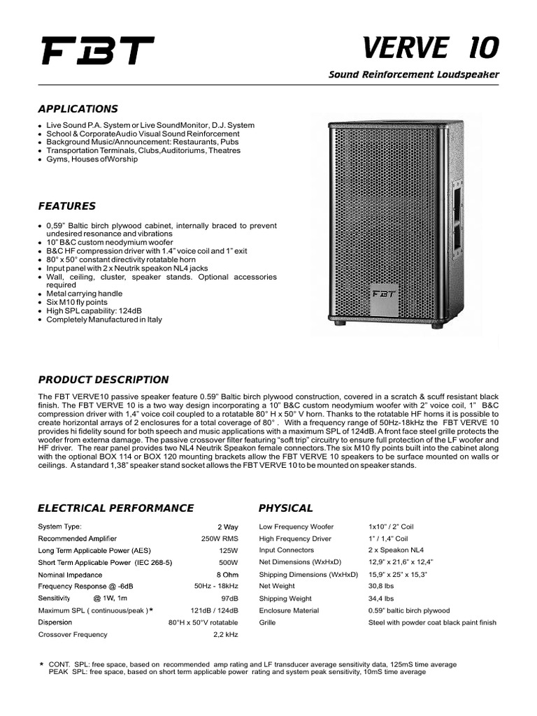 Verve10 - FBT | PDF