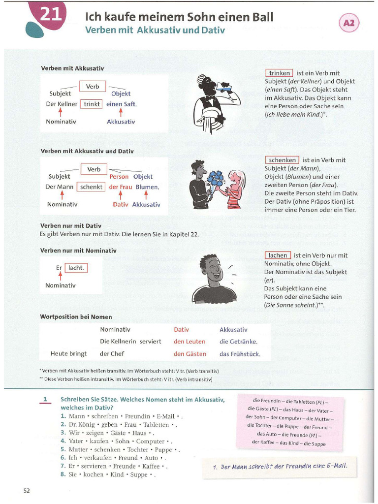 Verben Im Dativ Und Akku | PDF