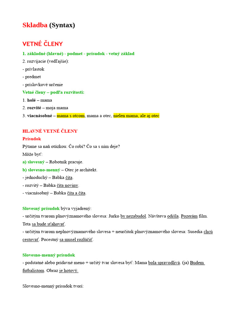 Skladba - Opakovanie | PDF