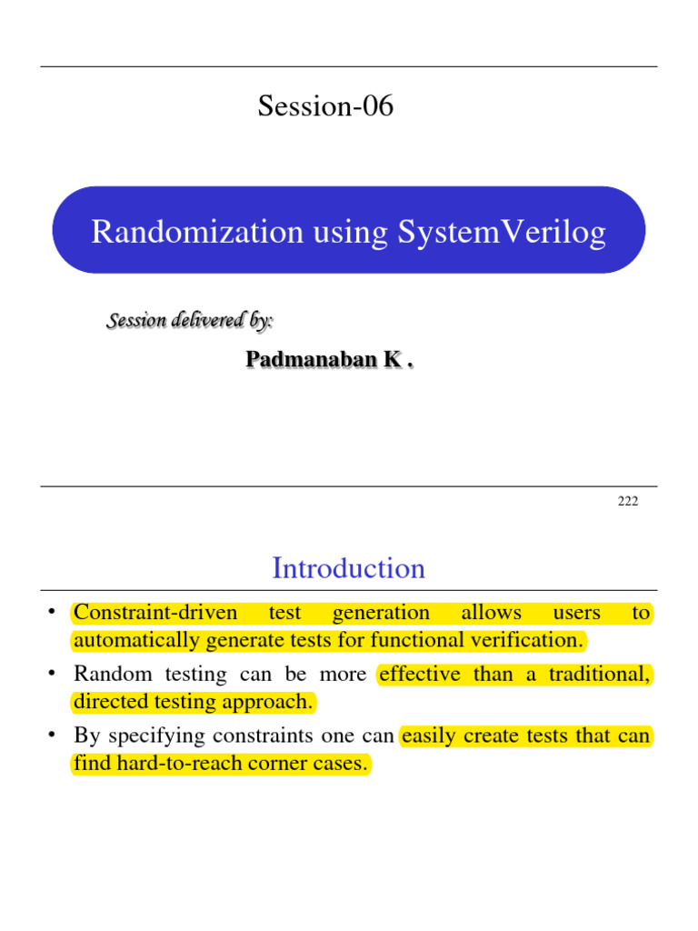 Session6svrandomization 140607233435 Phpapp01 | PDF | Software Engineering | Programming Paradigms