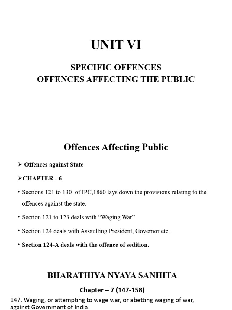 6 - Ipc Unit 6 - Chapter 1 | PDF | Crimes | Crime & Violence