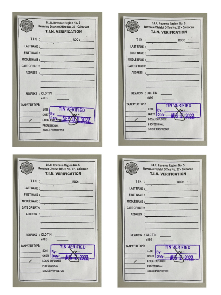 Tin Verification | PDF