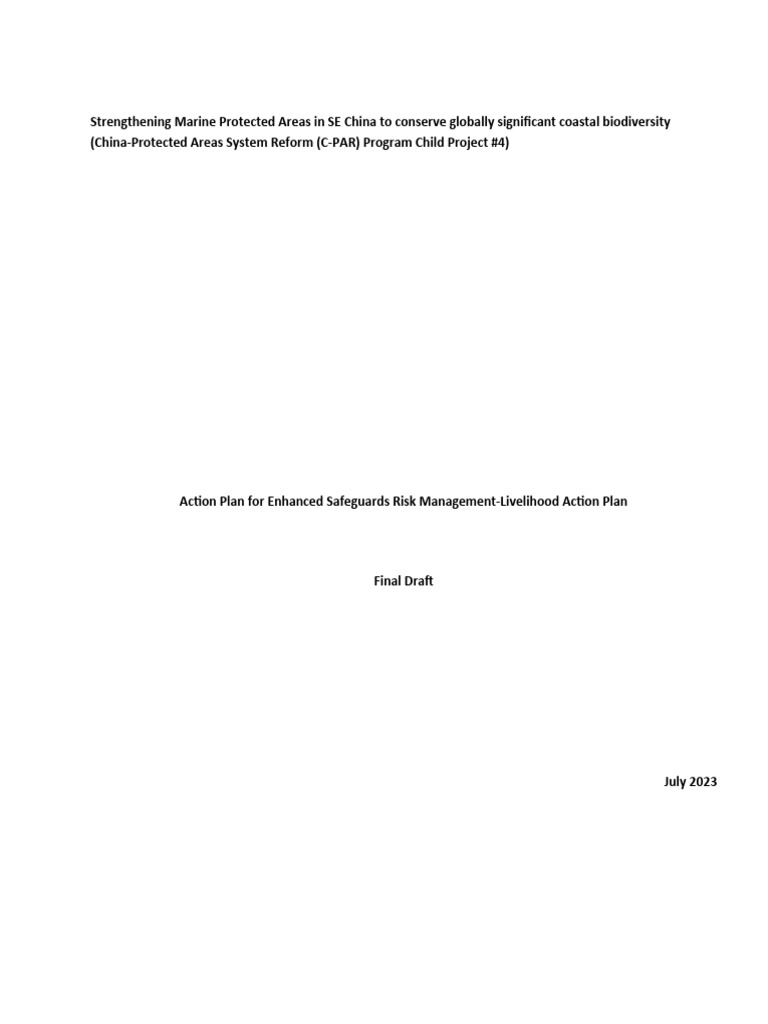 Livelihood Action Plan July 2023 | PDF | Agriculture | Corporate Social ...