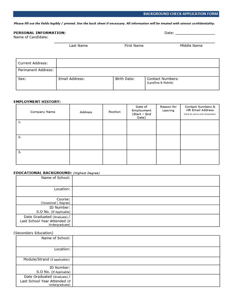 Coforge Background Check Form | PDF | Background Check | Common Law