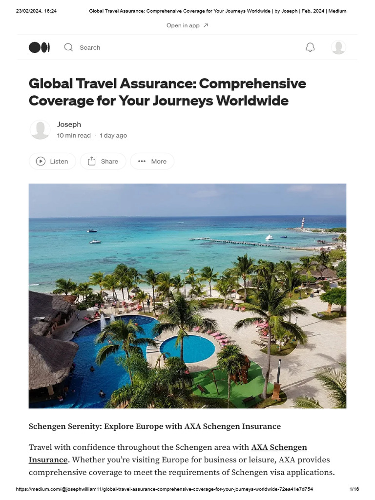 Global Travel Assurance - Comprehensive Coverage For Your Journeys ...