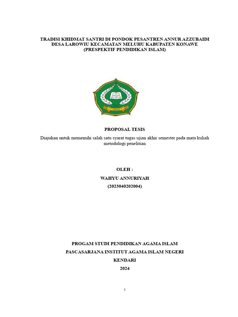 Proposal Tesis Uas | PDF