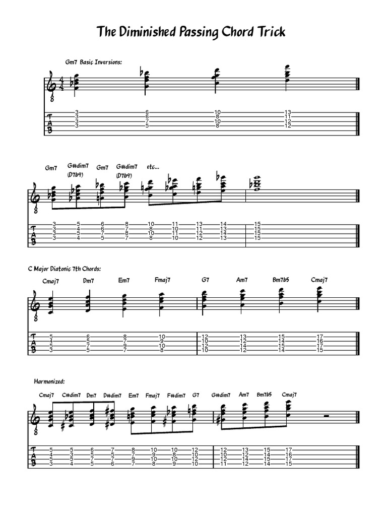 The Diminished Passing Chord Trick PDF | PDF | Échecs