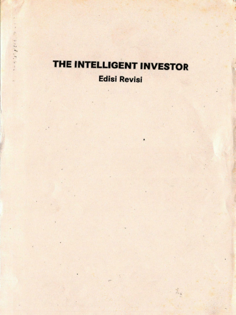 Buku The Intelligent Investor | PDF