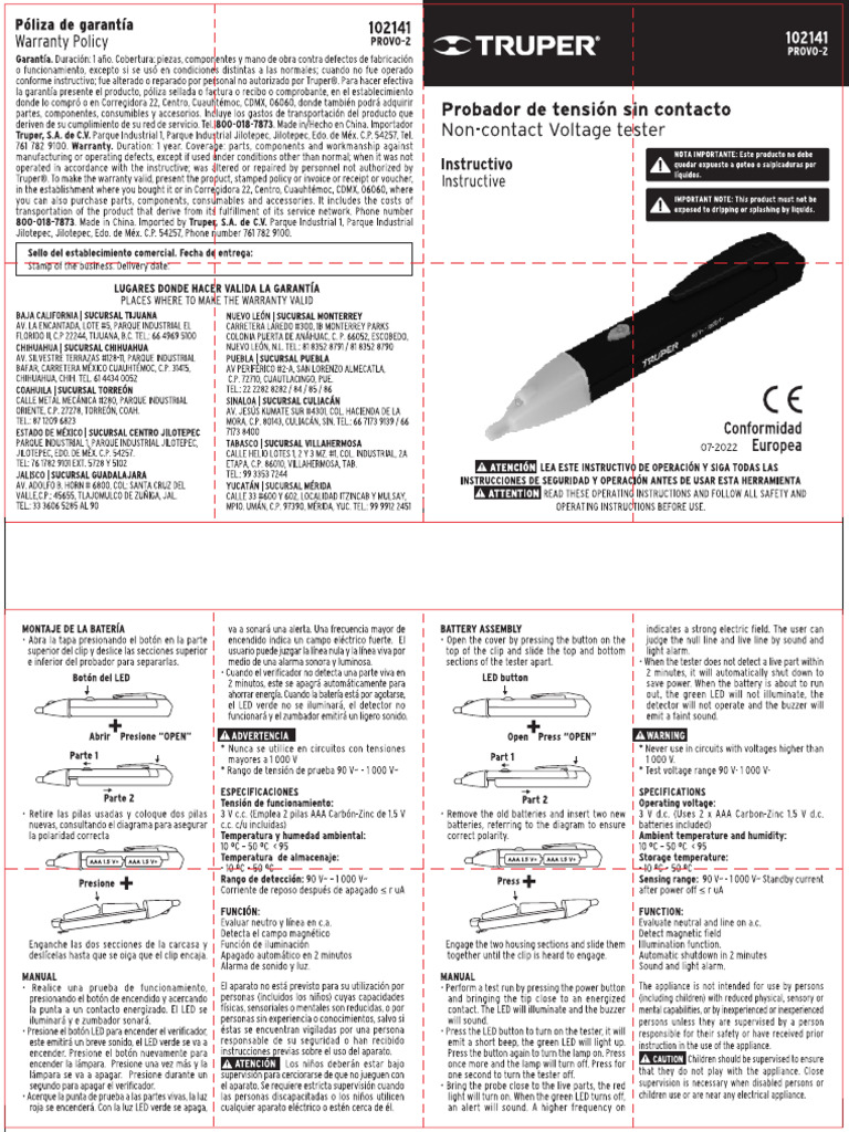 102141-03 Instructivo | PDF