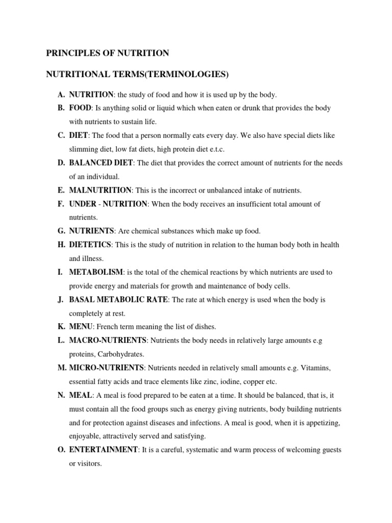 Food and Nutrition Notes Edited (Zenith) | PDF