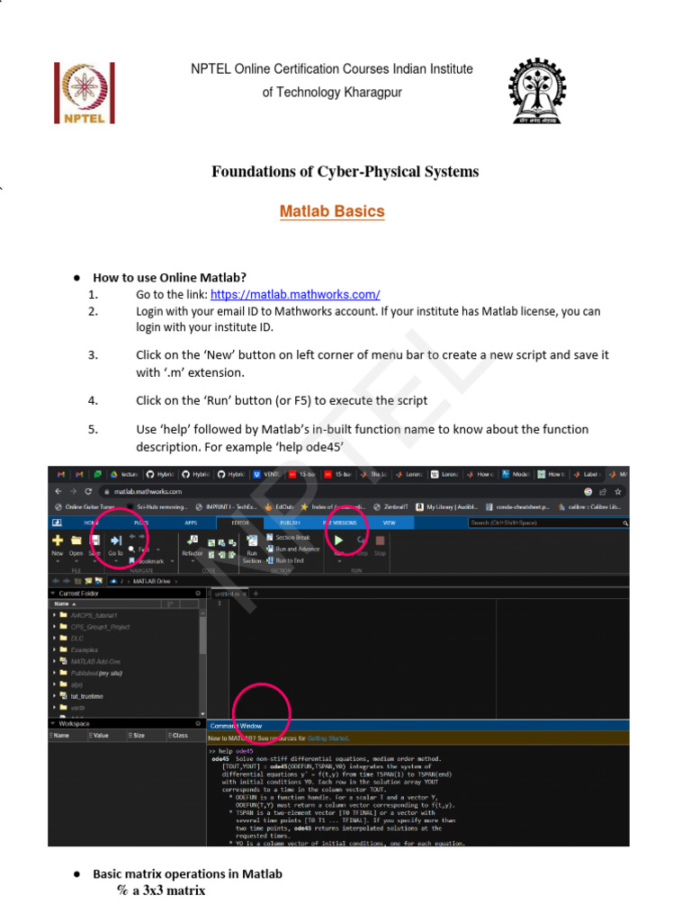 Matlab Basics | PDF | Applied Mathematics | Mathematics