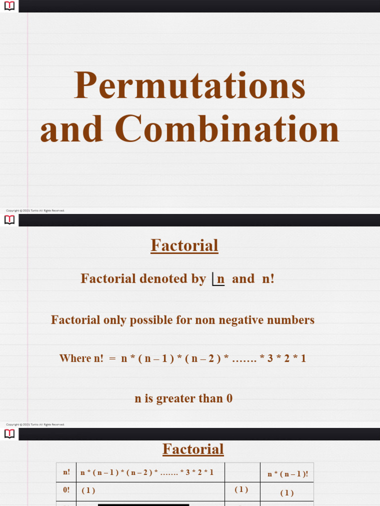 Permutations and Combination | PDF | Permutation | Mathematical Objects