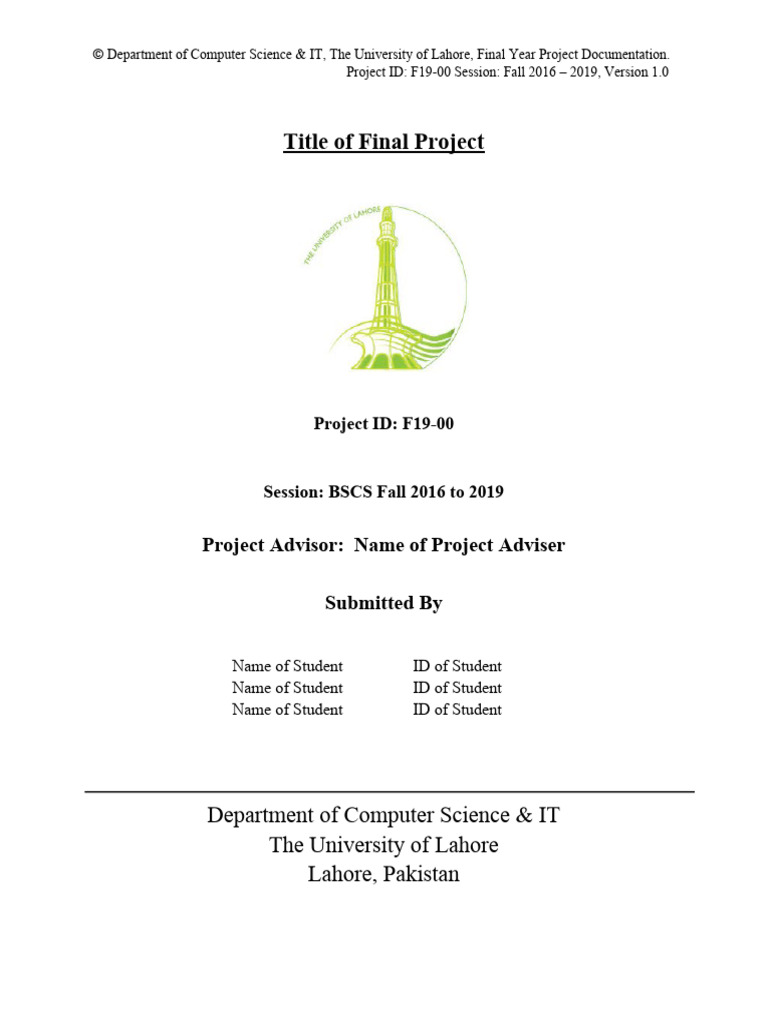 Phase 1 Final Year Project Template | PDF