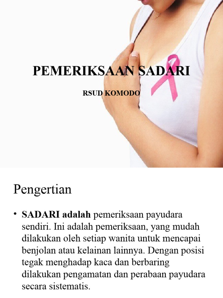 PEMERIKSAAN SADARI PPTX | PDF | Kesehatan Holistik | Pengembangan Diri
