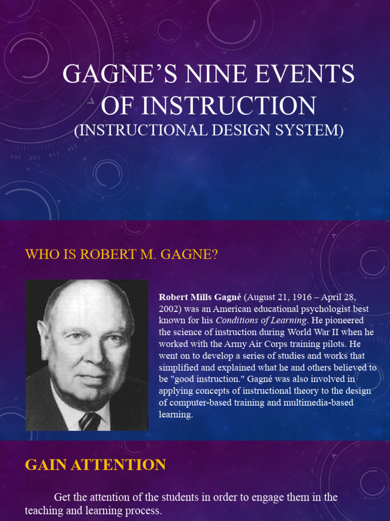 Gagnes Nine Events of Instruction | PDF | Learning | Cognition