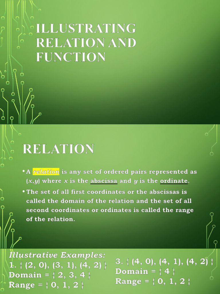 Illustrating Relation and Function | PDF | Applied Mathematics ...