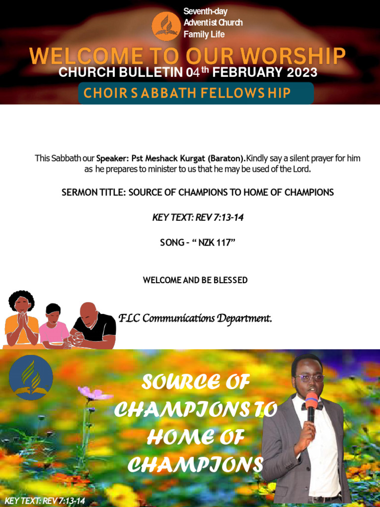 Church Bulletin Final | PDF | Seventh Day Adventist Church | Protestantism
