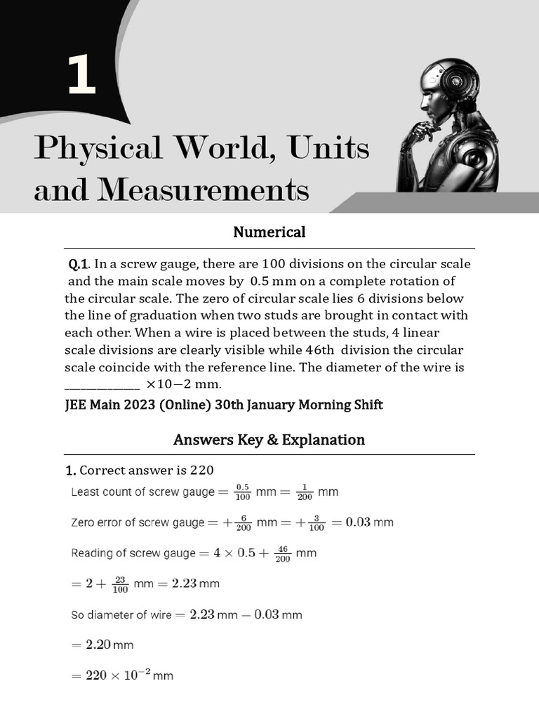 Physical World, Units and Measurements: Numerical | PDF | Waves | Universe