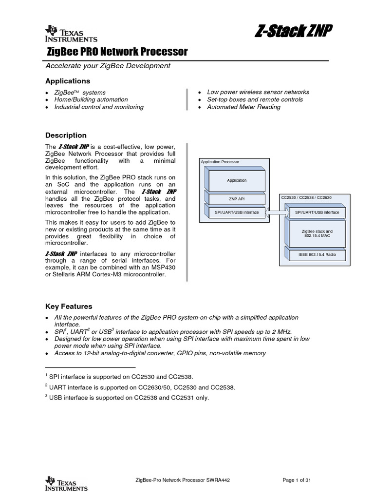 3731.Z-Stack ZNP Interface Specification | PDF | Data Transmission | Computer Architecture