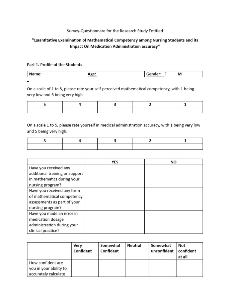 QuestionnaireSOP | PDF | Nursing | Survey Methodology