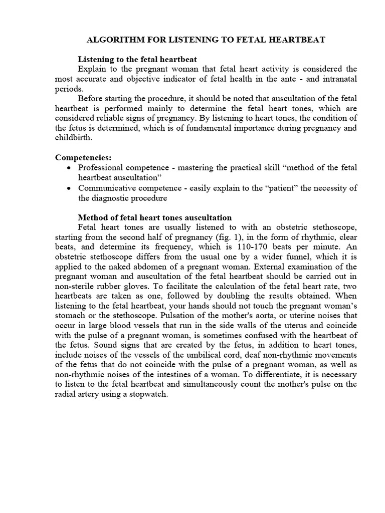 Algorithm - Fetal HB Obstetrics | PDF | Fetus | Pregnancy