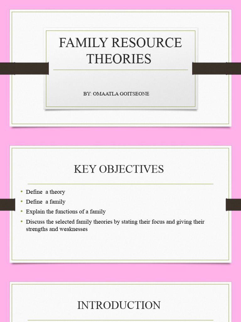 Family Resource Theories | PDF | Family | Social Psychology