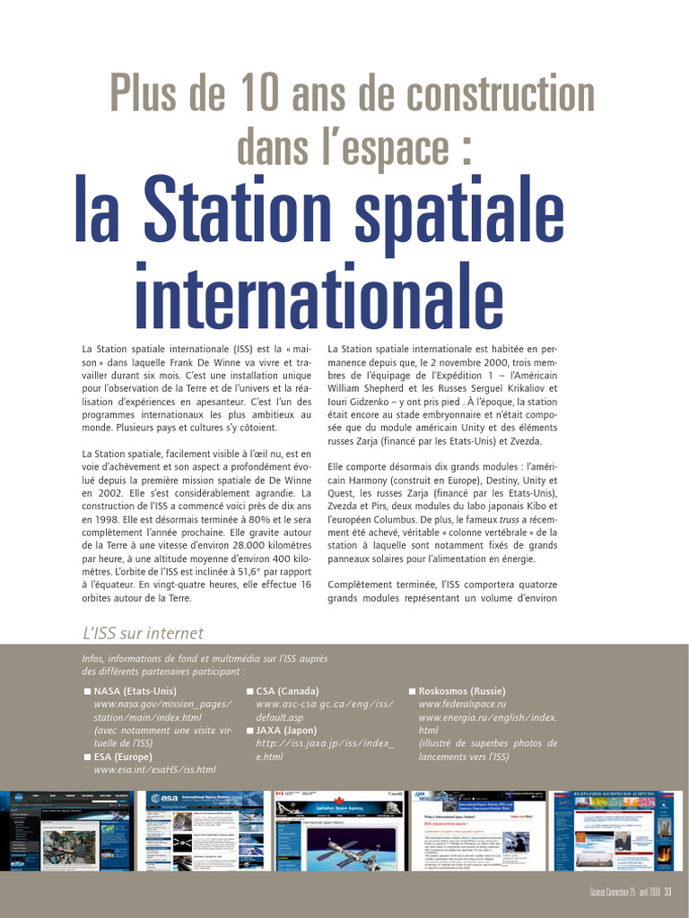 25sc_fr_2009-04_10_ans_construction_station_spatiale_internationale | PDF