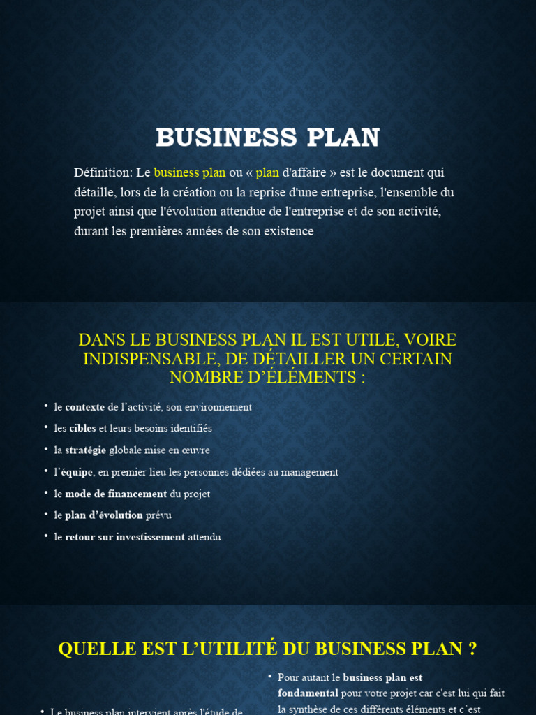 Élaborer un Business Plan Efficace | PDF
