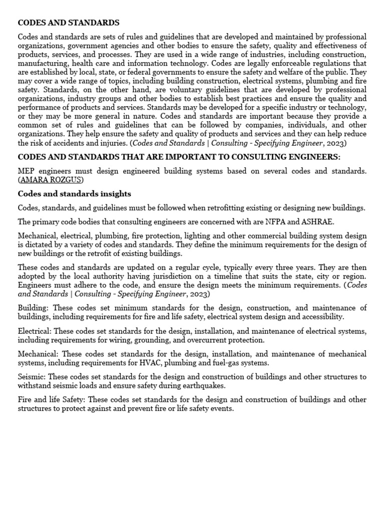 2nd Page Codes and Standards | PDF | Safety | Engineering