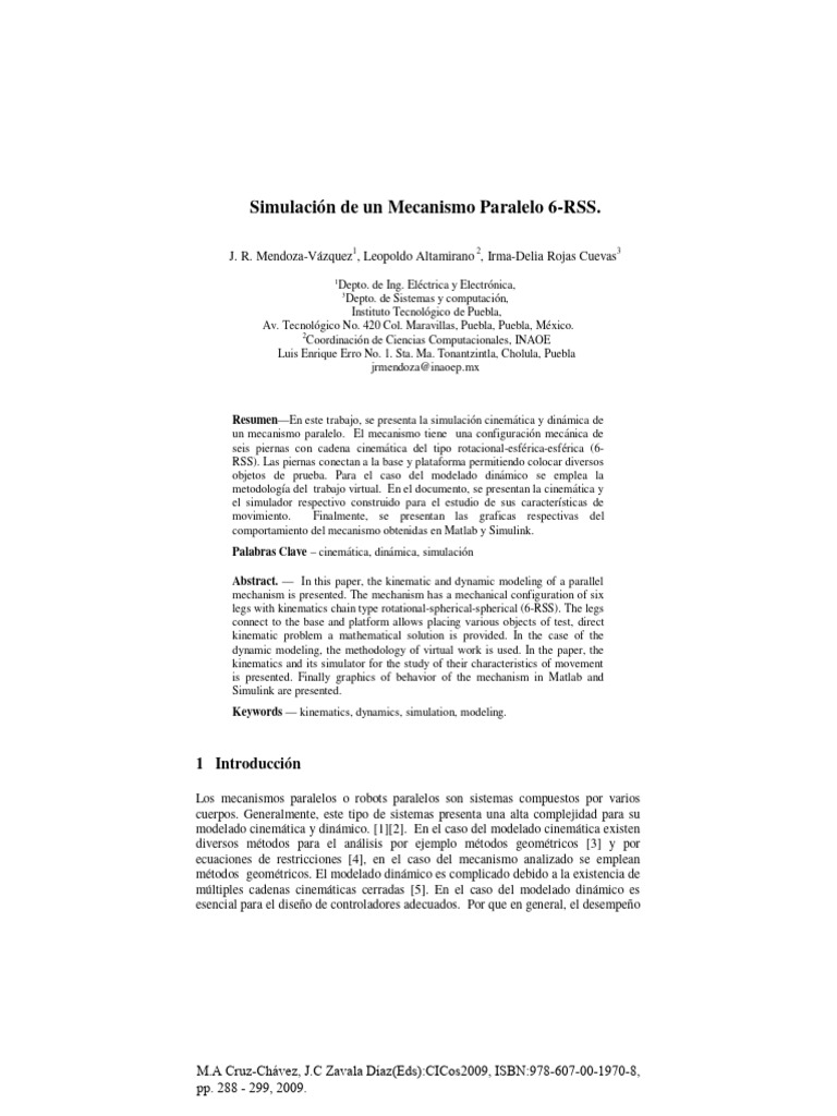 Simulacion de Un Mecanismos Paralelo | PDF | Triángulo | Ecuaciones