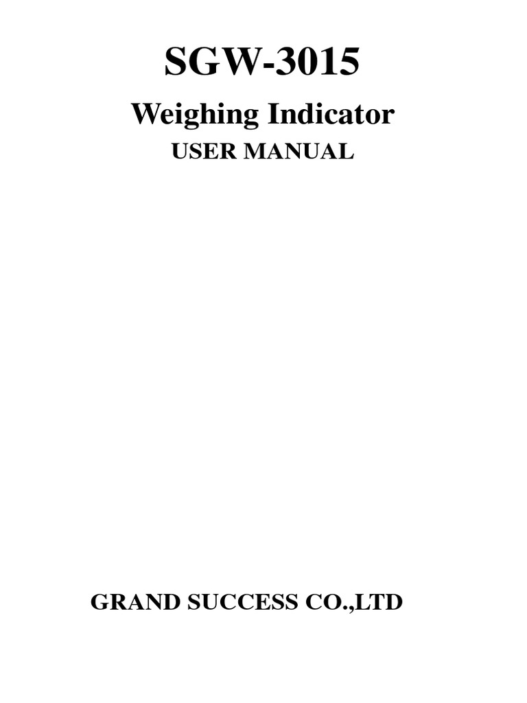 Sgw-3015 Technical Manual | PDF | Computing | Computer Engineering