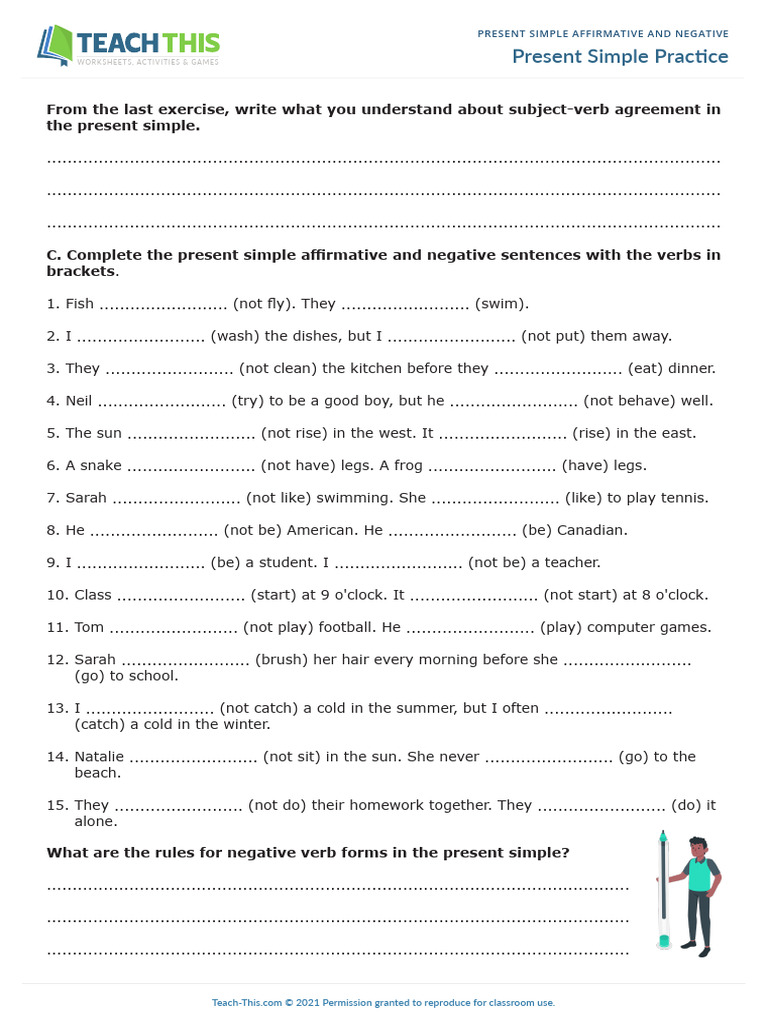 Present Simple Practice | PDF | Language Mechanics | Linguistic Typology