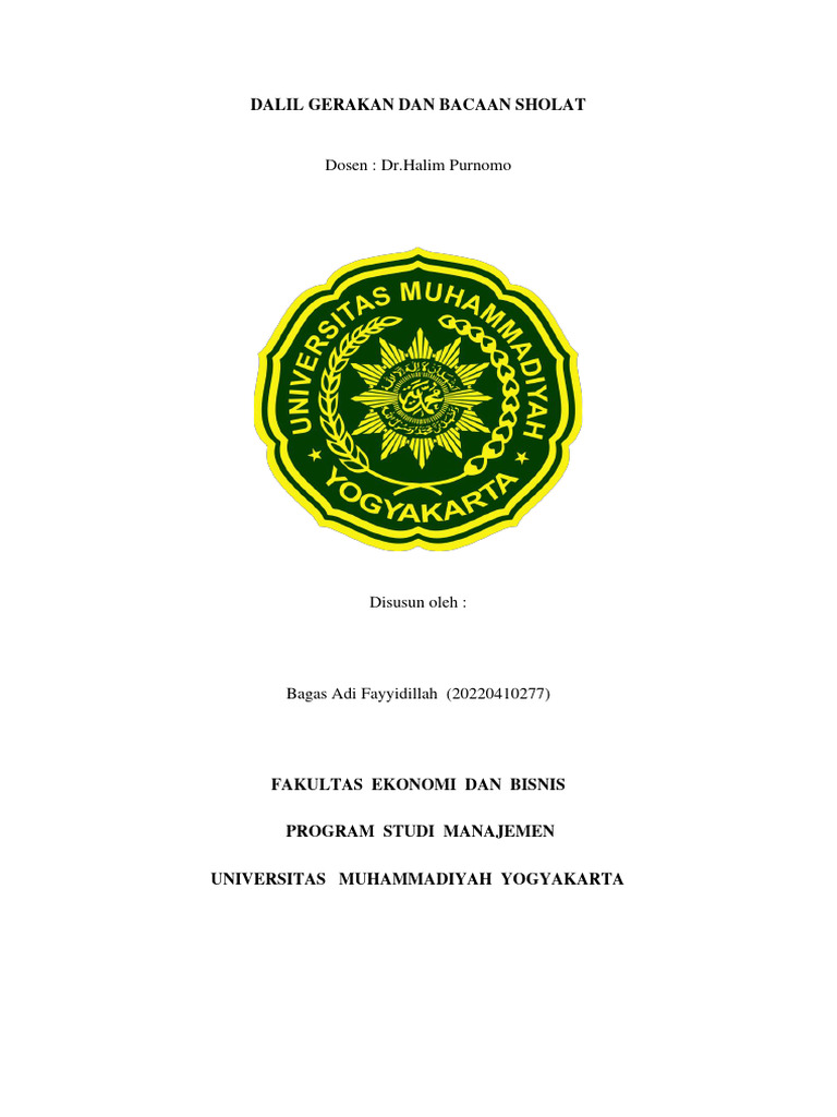 Dalil Gerakan dan Bacaan Sholat | PDF
