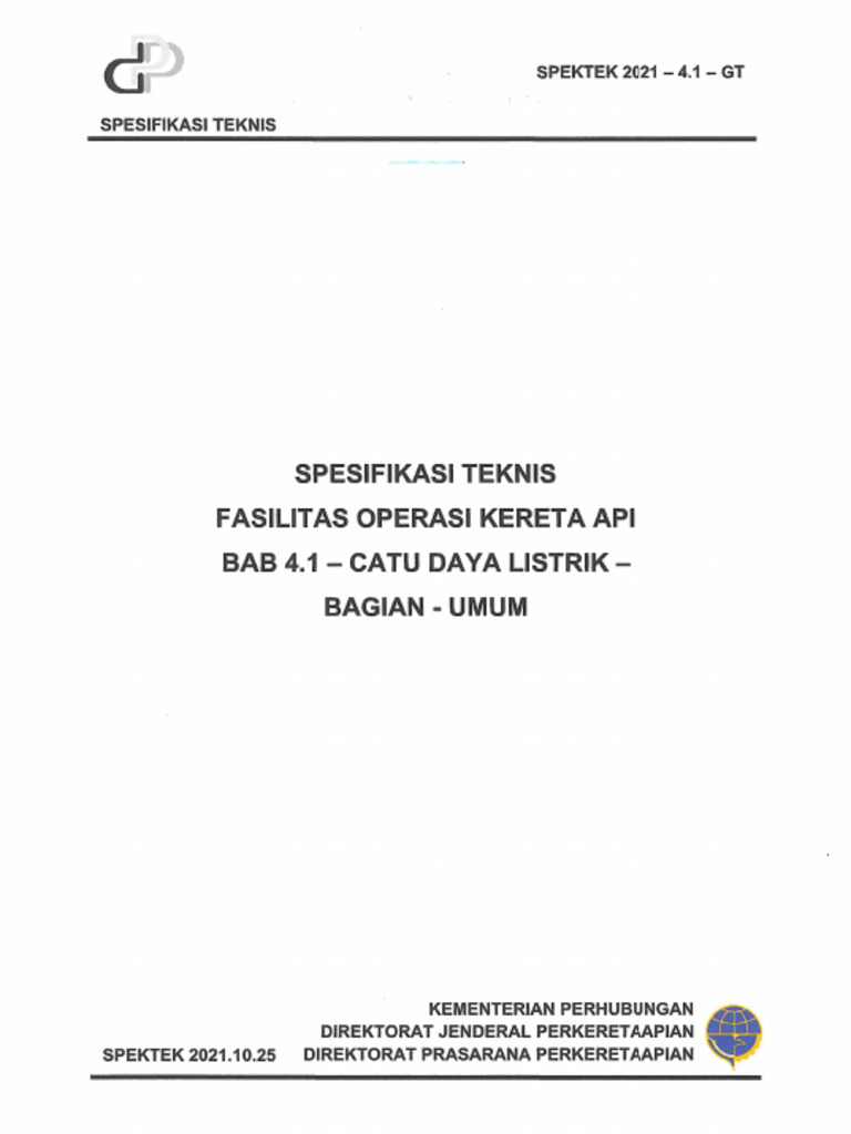 Spesifikasi Teknis Fasilitas Operasi Kereta Api Bab 4 | PDF