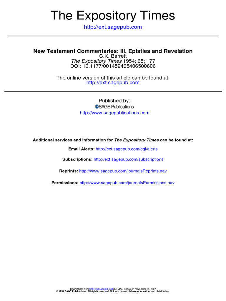 New Testament Commentaries Epistles | PDF | Epistle To The Colossians ...