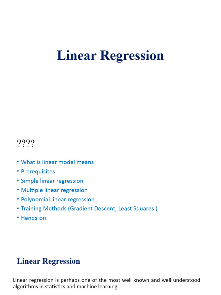 1 Linear Regreesion Introduction | PDF | Regression Analysis | Linear Regression