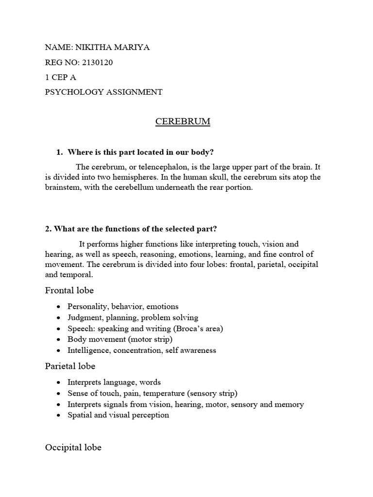 213o120 Psych Brain Assignment | PDF | Self-Improvement | Wellness