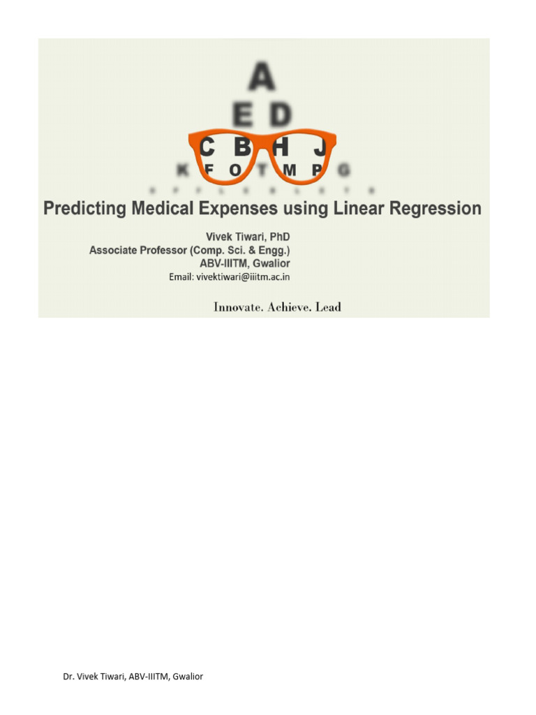 4-R Code and PPT - Predicting Medical Expenses Using Linear Regression - New Without Prerequsit ...
