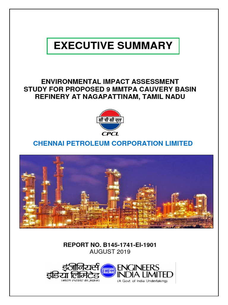 EIL - EIA Study - Refinery Unit Desalination | PDF | Oil Refinery ...