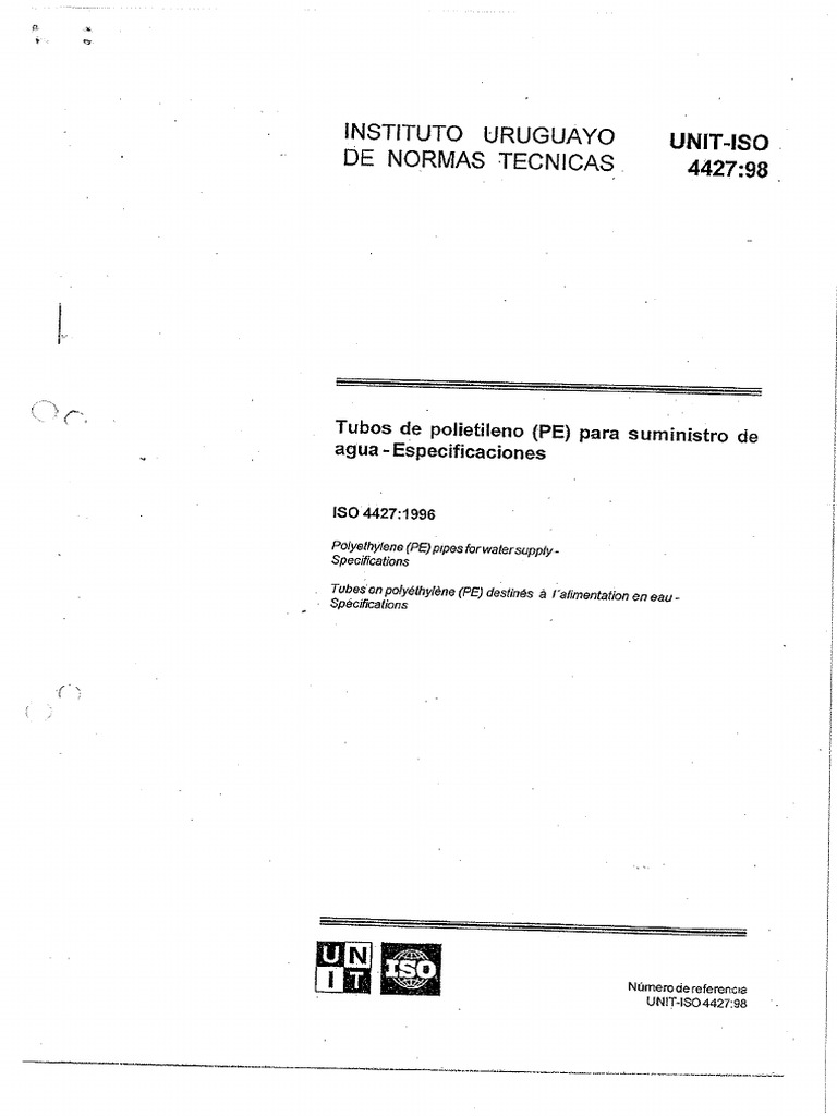Unit ISO 4427-98 | PDF