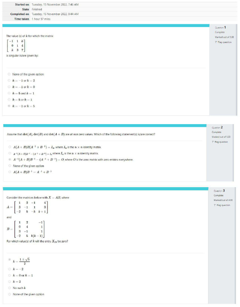 MAT1503 2022 10 E 1 - Zane | PDF