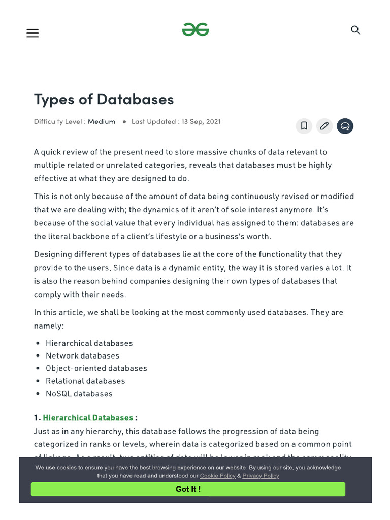 Types of Database | PDF